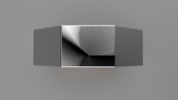 Polished Sterling Silver 8mm Octagon Bolt Wedding Band – Angelo Paul